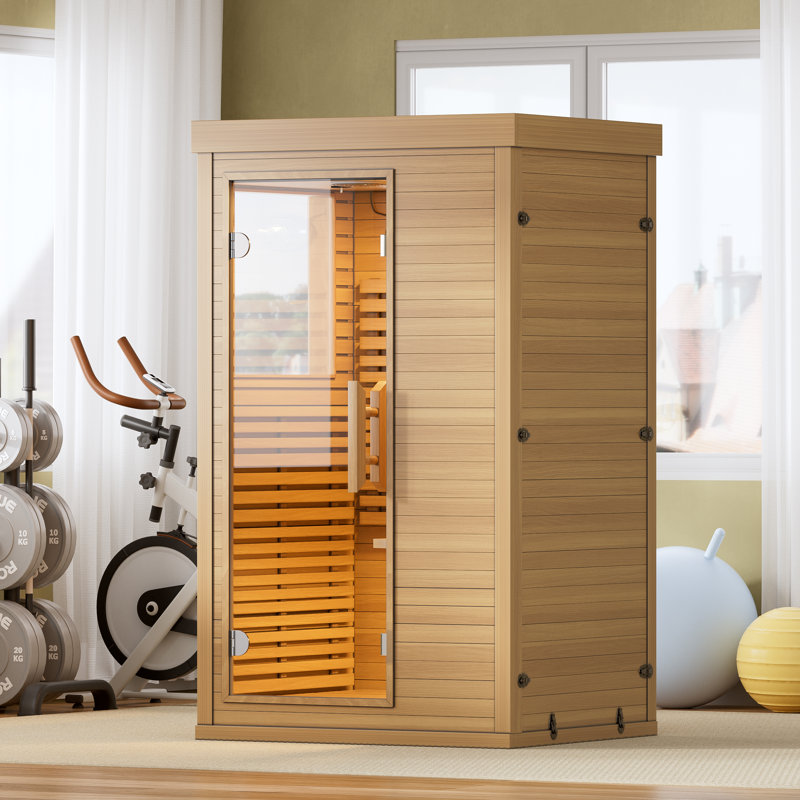 AMZGLORY Far Infrared Sauna Home Sauna Spa Room Low-emf Canadian Hemlock Wood 1000w Indoor ...